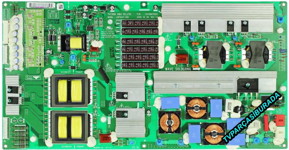 EAY58470001, EBT60801801, LGP4274-09S, LG 42LH7000, POWER BOARD ...