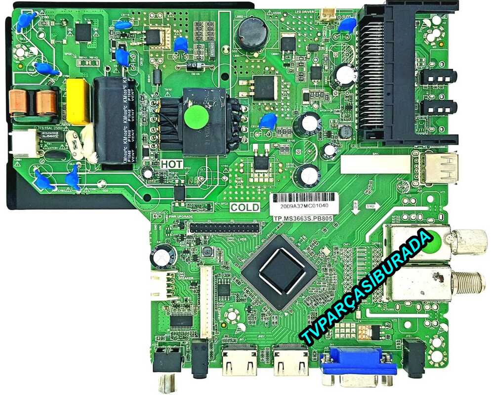 TP.MS3663S.PB805 , Strong 32MC2000 , Main Board , PT320AT-XC-9